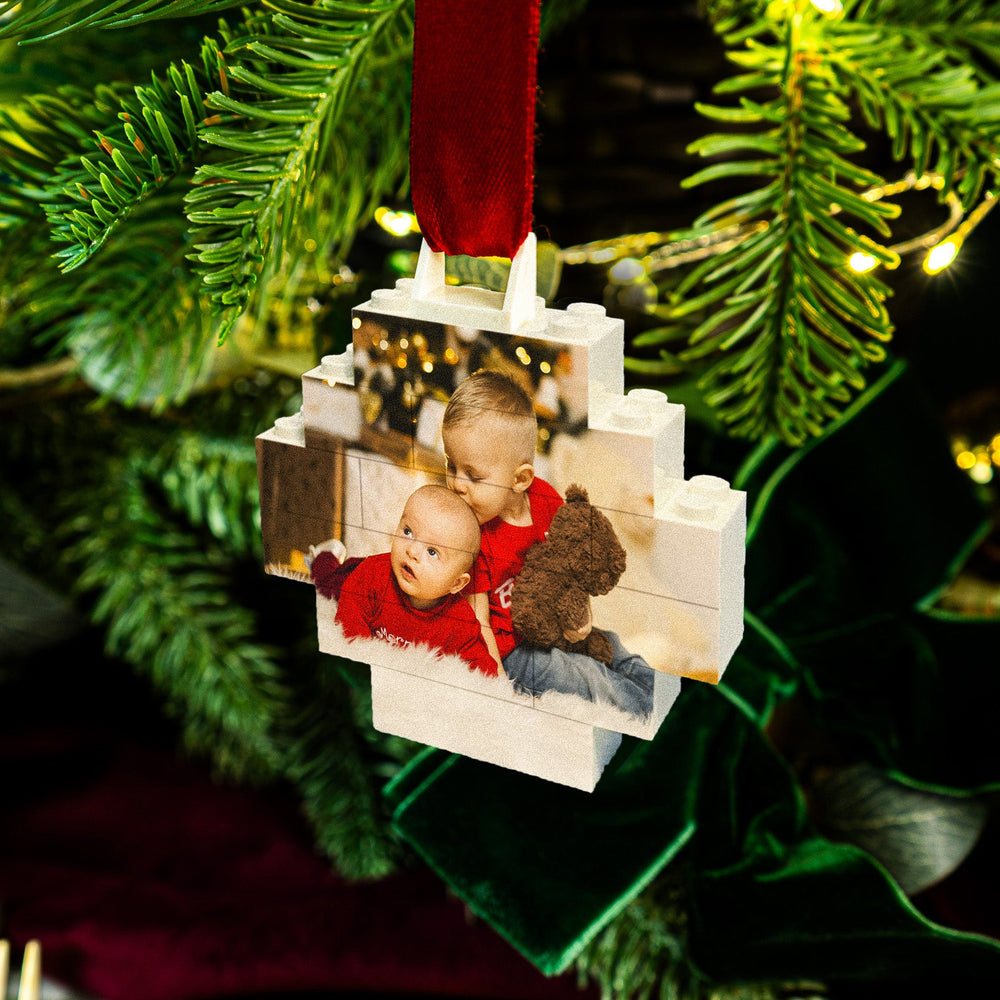 Round LEGO® Brick Christmas Photo Bauble – Personalised Festive Gift ...